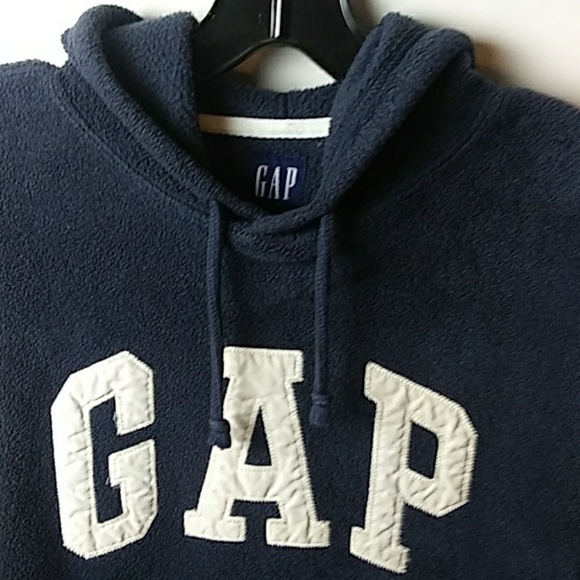 GAP | Shirts | Rare Vintage Gap Fleece Hoodie Large Gap Logo | Poshmark